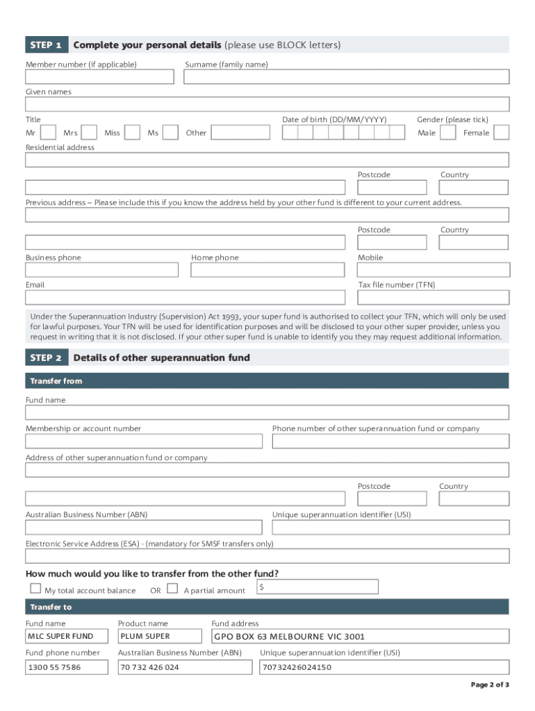 Fillable Online How to Merge and Consolidate Super Accounts - SuperGuy ...
