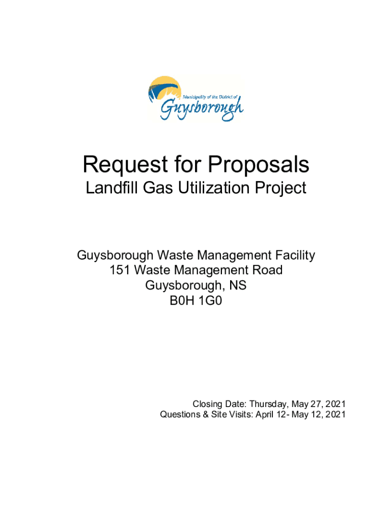 Fillable Online Request for Proposals - Landfill Gas Utilization ...