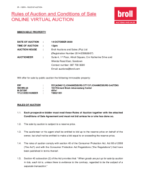 Fillable Online AUCTION REGISTRATION FORM - bidPro Fax Email Print ...