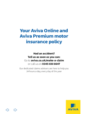 Fillable Online Make a claim - Aviva Fax Email Print - pdfFiller