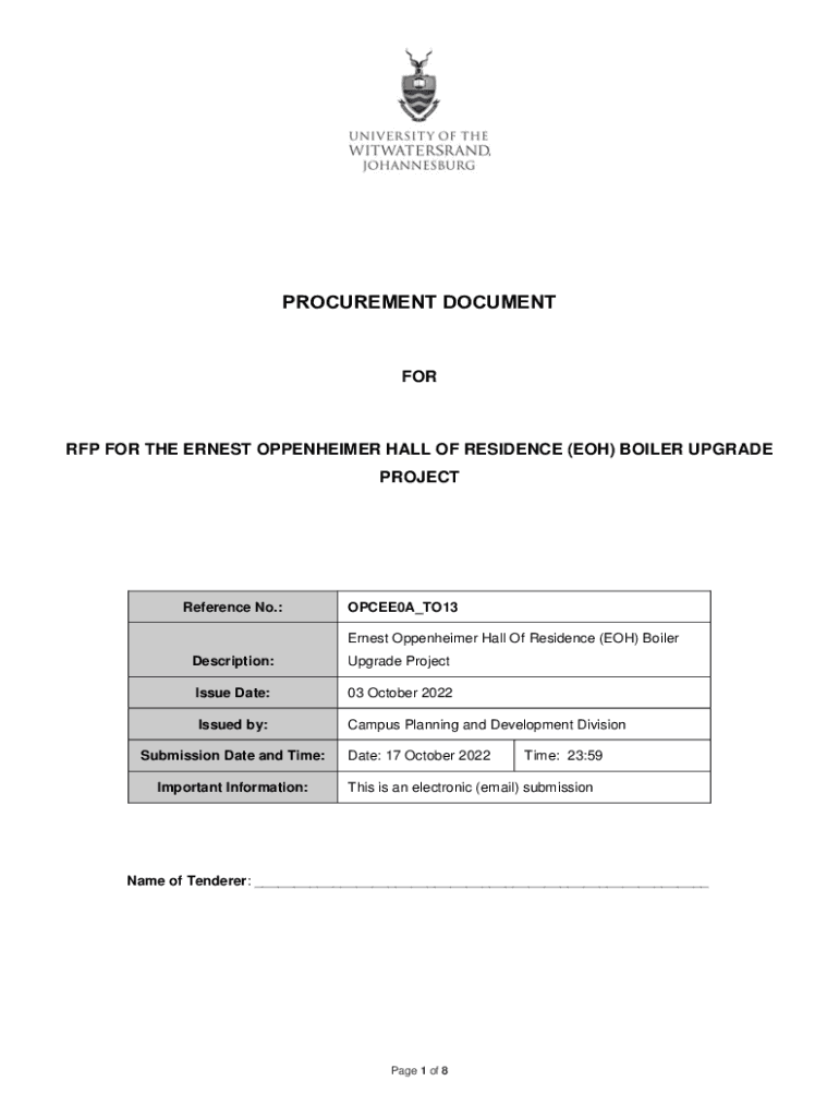 Fillable Online Procurement Returnable Schedules Document. Contract Manager Procurement ...