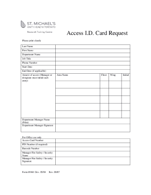 Fillable Online Card Access Request form.doc Fax Email Print - pdfFiller