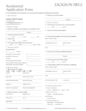 Fillable Online Jackson Bell Application Form Fax Email Print - pdfFiller