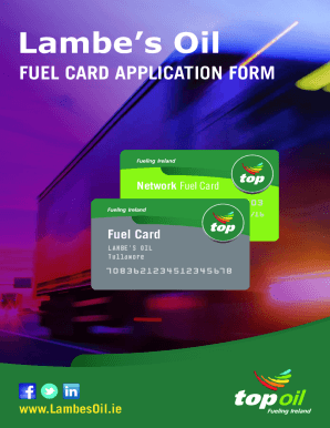 Fillable Online fuel card application form - Lambe's Oil Fax Email ...