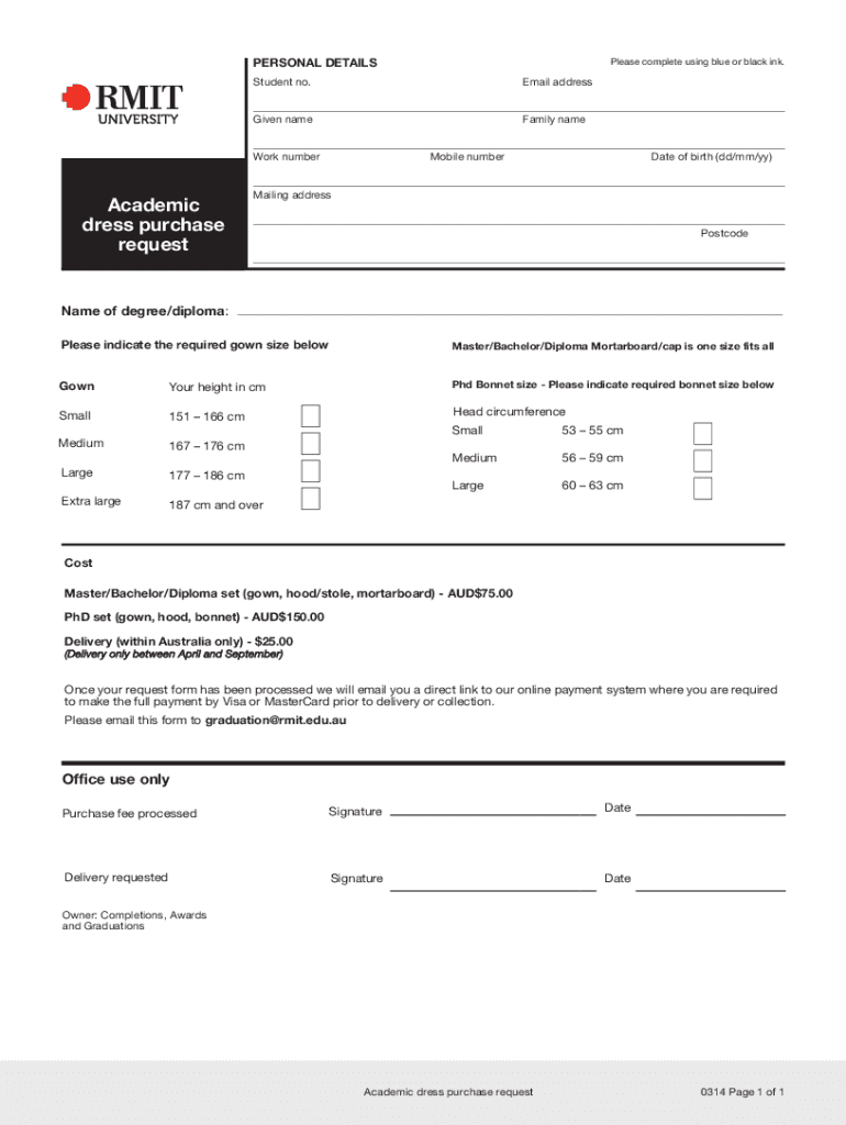 Fillable Online HDR forms and guidelines - RMIT University Fax Email ...