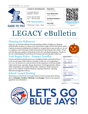 Fillable Online TEMPLATE Legacy eBulletin Fax Email Print - pdfFiller