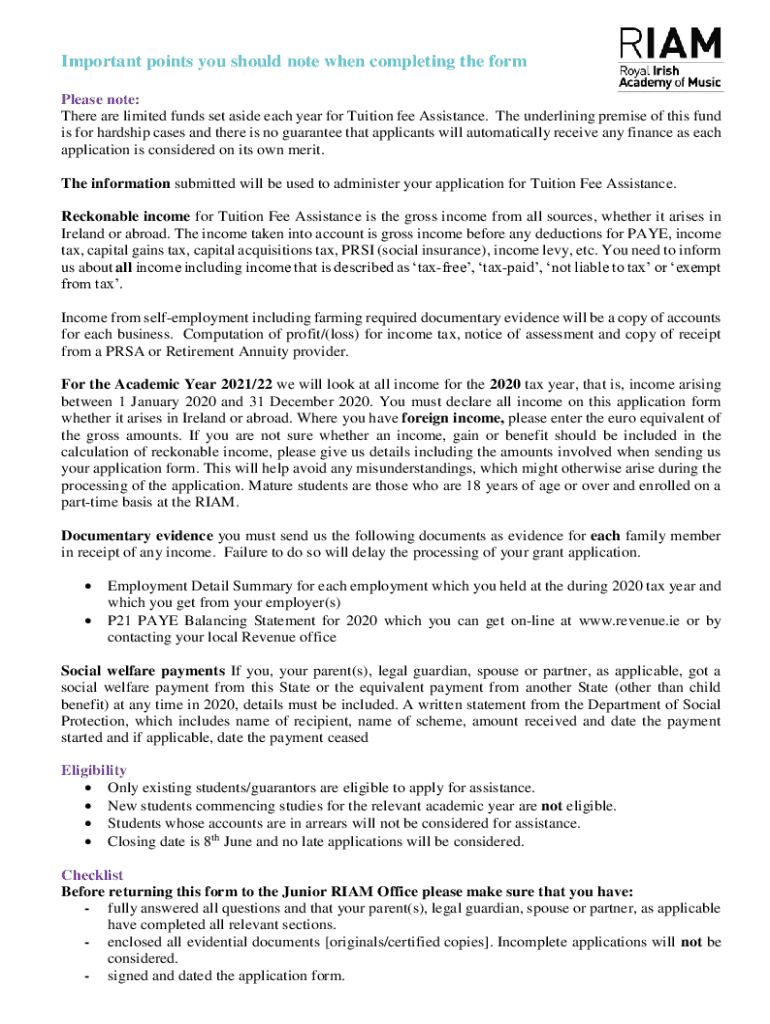 Fillable Online Important points you should note when completing the ...