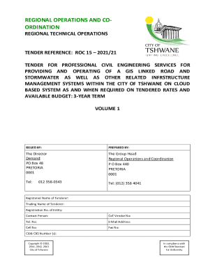 Fillable Online Tender for Professional Civil Engineering Services to ...