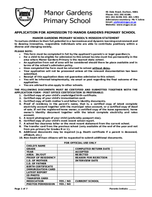 Fillable Online Manor Gardens Primary School - In Spirit And In Faith ...