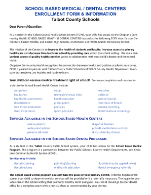 Fillable Online School-Based Health Center Forms and FAQ's Fax Email ...