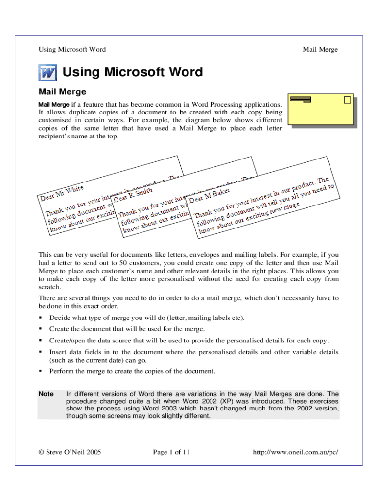 Fillable Online How to mail merge from Excel to Word step-by-step - Ablebits Fax Email Print ...