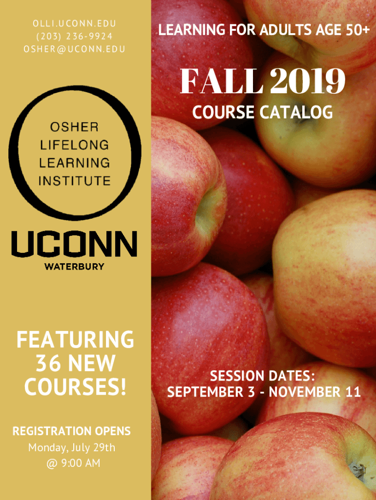 Fillable Online olli uconn Osher Lifelong Learning Institute ...