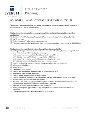 Fillable Online Boundary Line Adjustment Application Checklist Fax ...