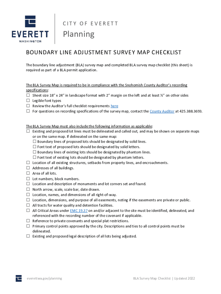 Fillable Online Boundary Line Adjustment Application Checklist Fax Email Print - pdfFiller