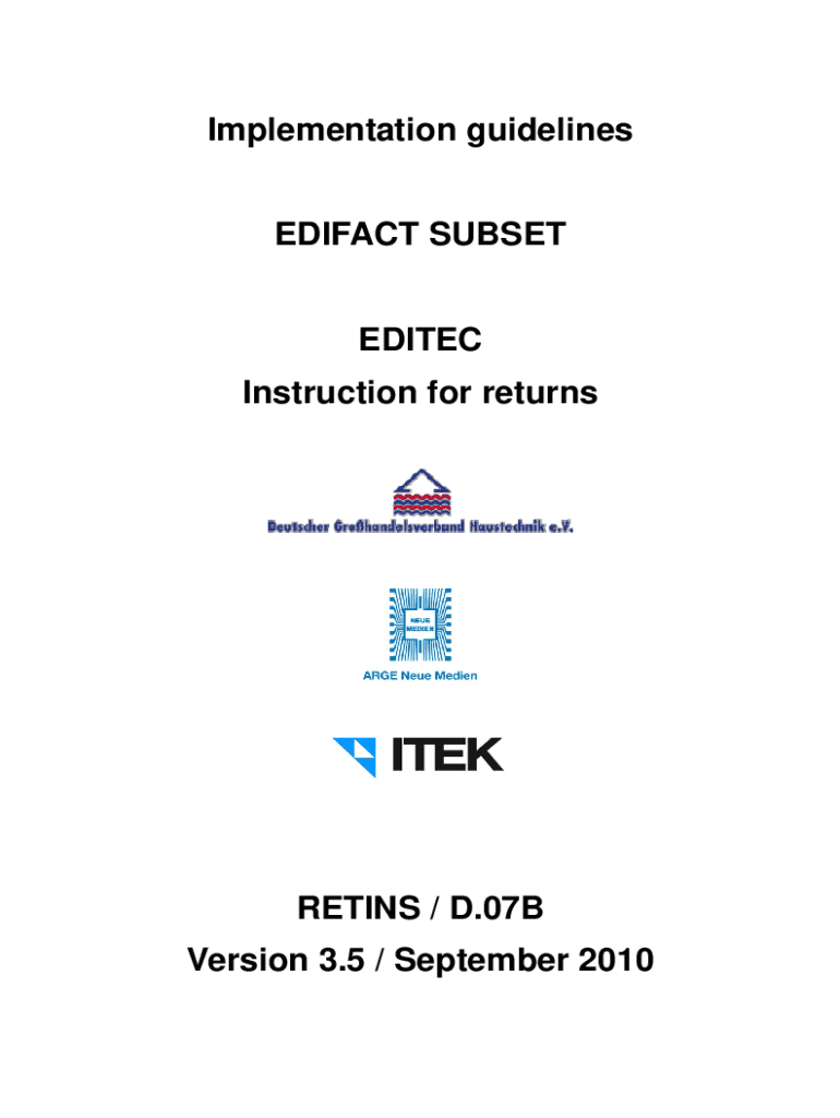 Fillable Online Common rules and recommendations exchange of EDIFACT ... Fax Email Print - pdfFiller