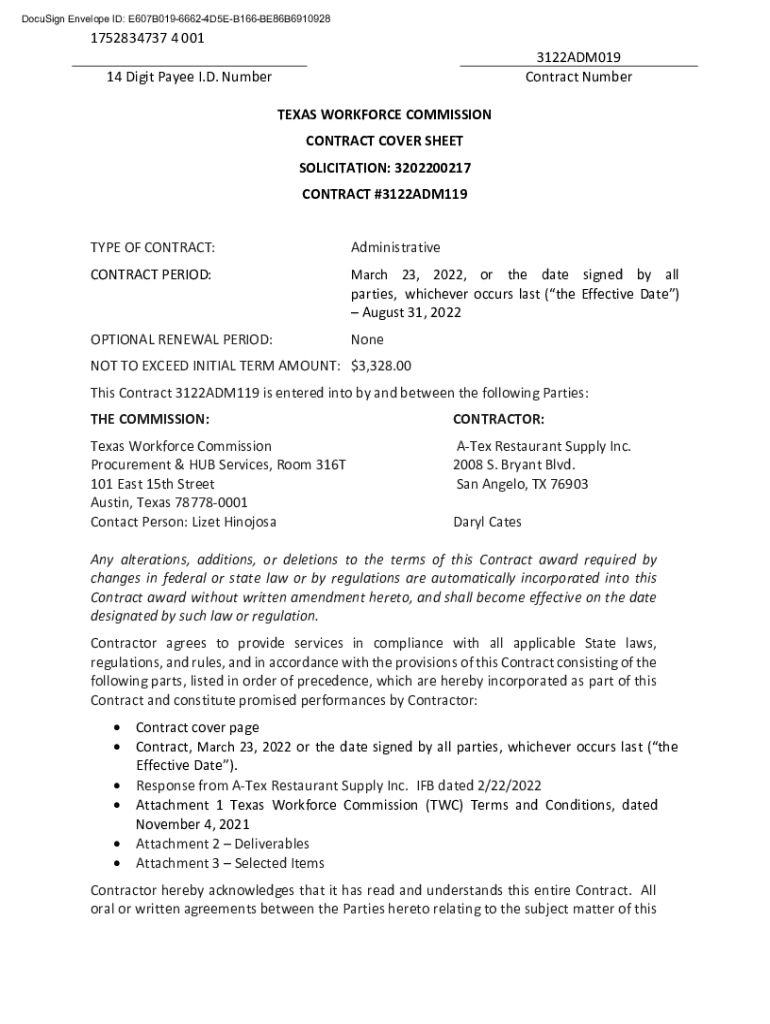 Fillable Online twc texas WD Letter 02-07, Change 1: Procurement of ...