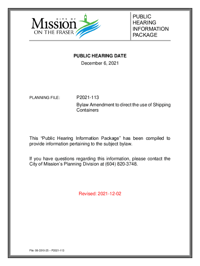 Fillable Online Zoning Amendment Bylaw No. 3462 (Shipping Containers ...