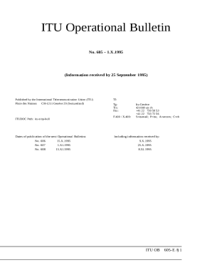 List of ITU-T Recommendations Doc Template | pdfFiller