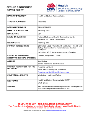 Fillable Online Wound - SESLHD PROCEDURE COVER SHEET Fax Email Print ...