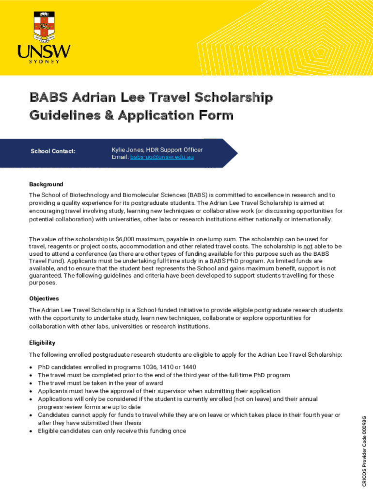 Fillable Online Fillable Online babs unsw edu Full guidelines and ...