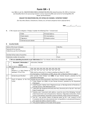 Fillable Online Form ISR2 Confirmation of Signature of securities ...