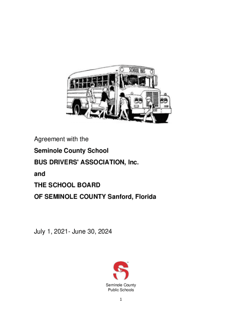 Fillable Online Agreement with the Seminole County School BUS DRIVERS ...