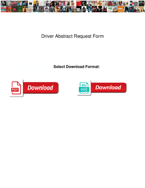 Fillable Online Driver Abstract Request Form. Driver Abstract Request ...