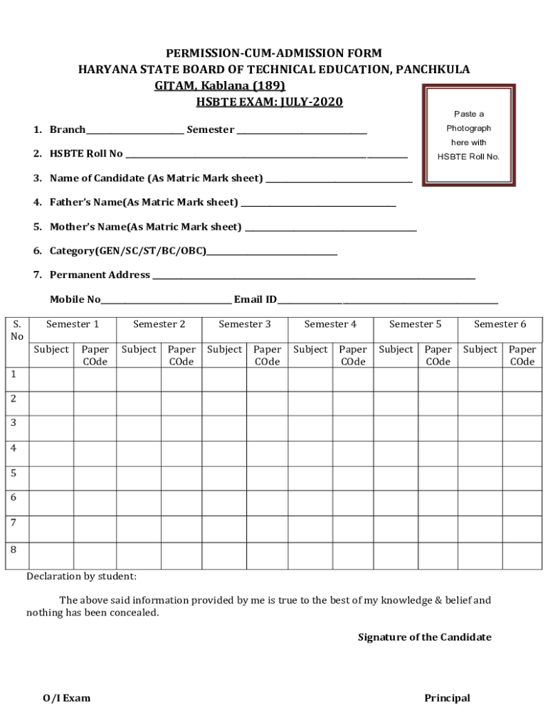Fillable Online Hsbte Pca Form Pdf - Fill Online, Printable, Fillable ...