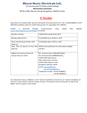 Fillable Online E-Tender - High Commission of India, Brunei Darussalam Fax Email Print - pdfFiller