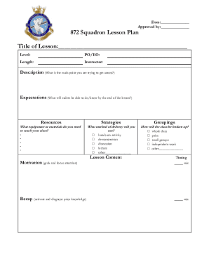 Fillable Online Squadron Training PlansCivil Air Patrol National ...