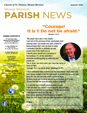 Fillable Online Church of St Thrse, Mount Merrion Parish Fax Email ...