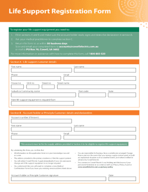 Fillable Online Life Support Registration Form Fax Email Print - pdfFiller