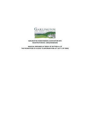 Fillable Online PAIA manual template - Garlington Estate Fax Email ...