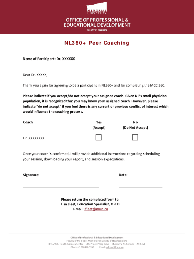 Fillable Online A Multisource Feedback & Peer-Coaching Pilot Program ...
