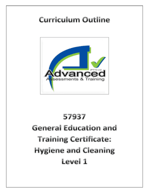 Fillable Online GENERAL EDUCATION AND TRAINING CERTIFICATE. Prog Fax ...