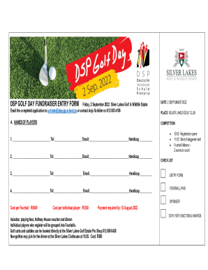 Fillable Online DSP GOLF DAY FUNDRAISER ENTRY FORM Friday, 2 ... Fax ...