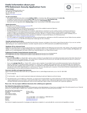 Fillable Online PPS Retirement Annuity Application Form Fax Email Print ...