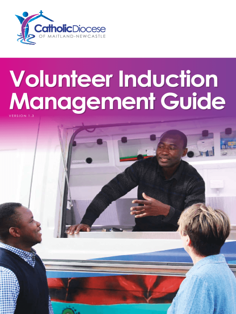 Fillable Online Volunteer Induction Management Guide - Catholic Diocese ...