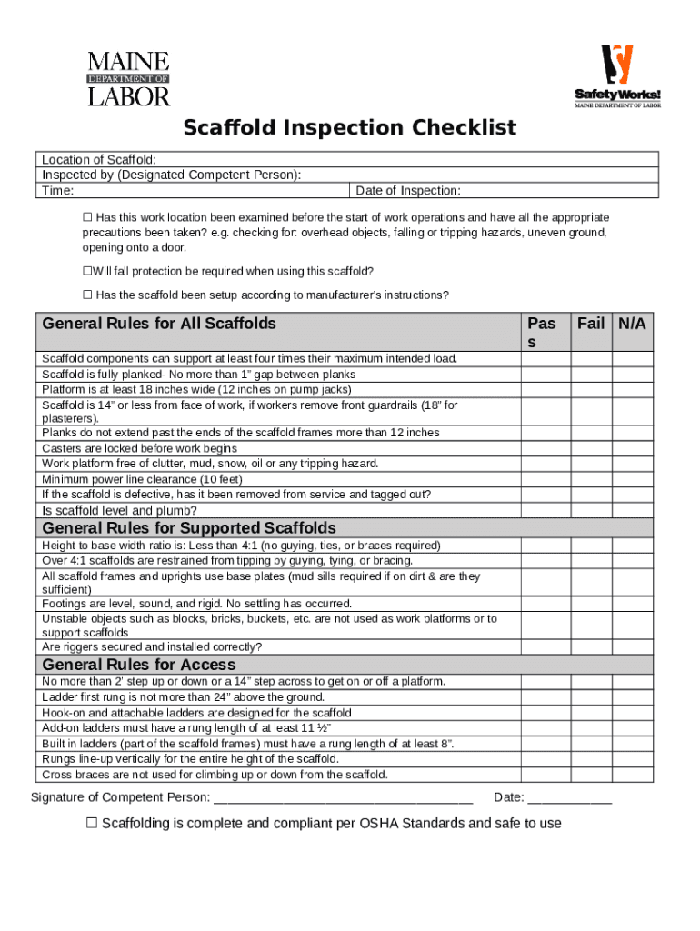 Inspection Procedures for Enforcing Subpart L, Scaffolds Used ... Doc ...