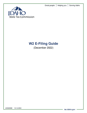 Fillable Online tax idaho Idaho State Tax Commission W-2 E-Filing Guide ...