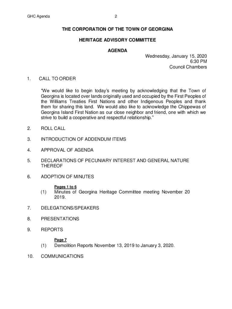 Fillable Online the corporation of the town of georgina Fax Email Print - pdfFiller