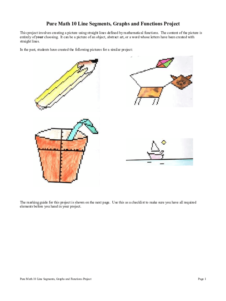 Fillable Online Pure Math 10 Line Segments, Graphs and Functions ...