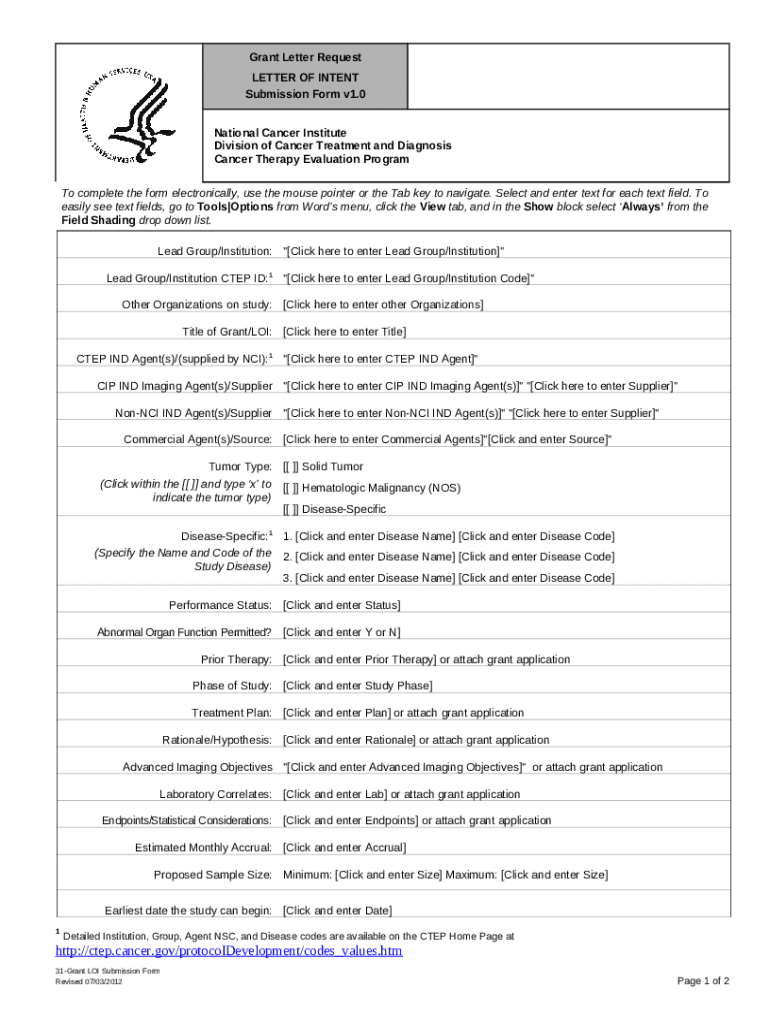 Total Service Letter Request (for Tiers I/II Members Only ... - ctep cancer Doc Template | pdfFiller