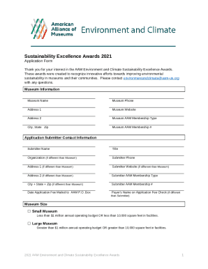 2021 Application - American Alliance of Museums Doc Template | pdfFiller