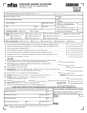 Fillable Online Form 38 Fiduciary Income Tax Return (2022) (12469 ...