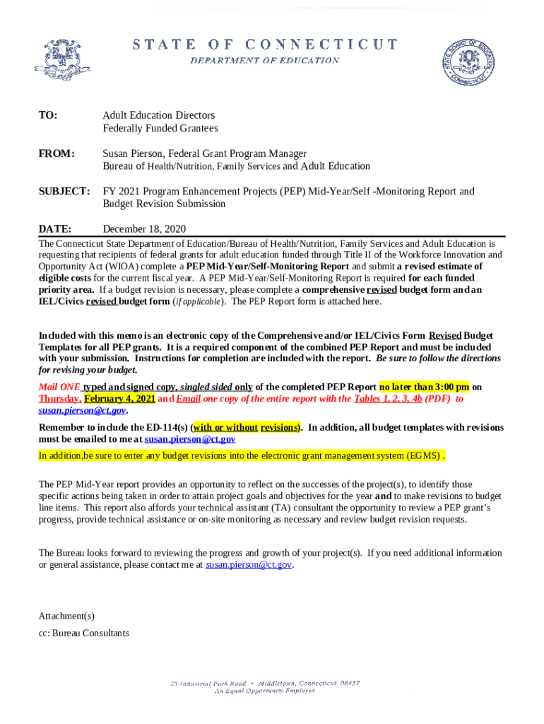 PROGRAM IMPROVEMENT PROJECT (PIP) FEDERAL GRANTS Doc Template | pdfFiller