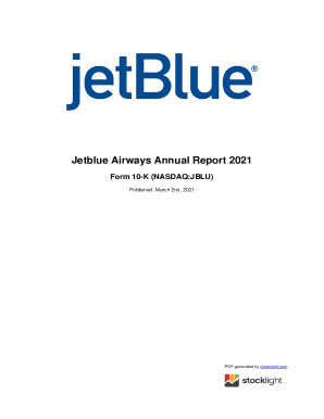 Fillable Online JetBlue Airways Corporation - Investor Relations Fax ...