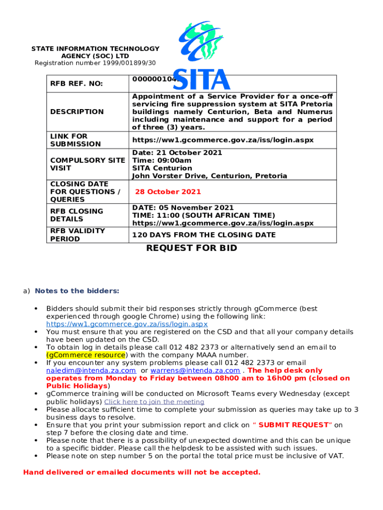 bid terms of reference - eTenders Portal Doc Template | pdfFiller