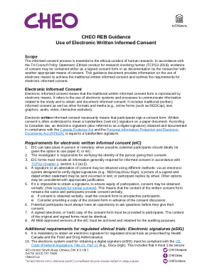 Electronic ined consent criteria for research ethics review Doc ...