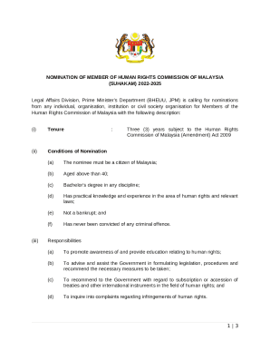 nomination of member of human rights commission of ... Doc Template ...
